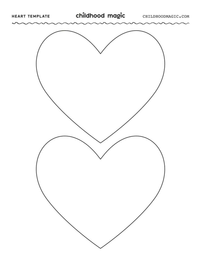 Heart Template Coloring Page - Childhood Magic
