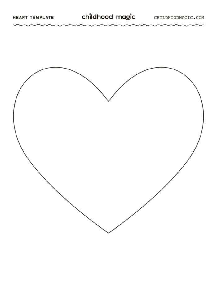 Heart Template Coloring Page - Childhood Magic