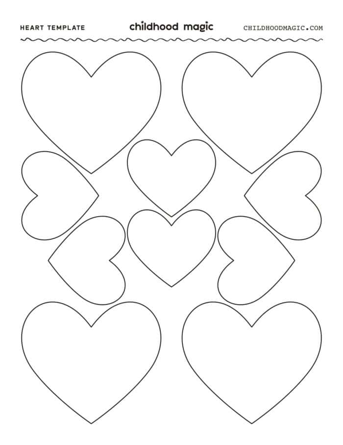 Heart Template Coloring Page - Childhood Magic