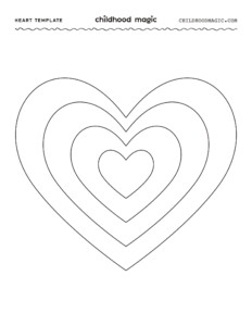 Heart Template Coloring Page - Childhood Magic