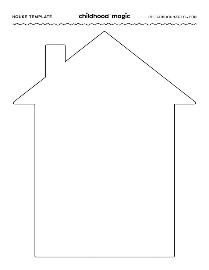 House Template- Free Printable - Childhood Magic