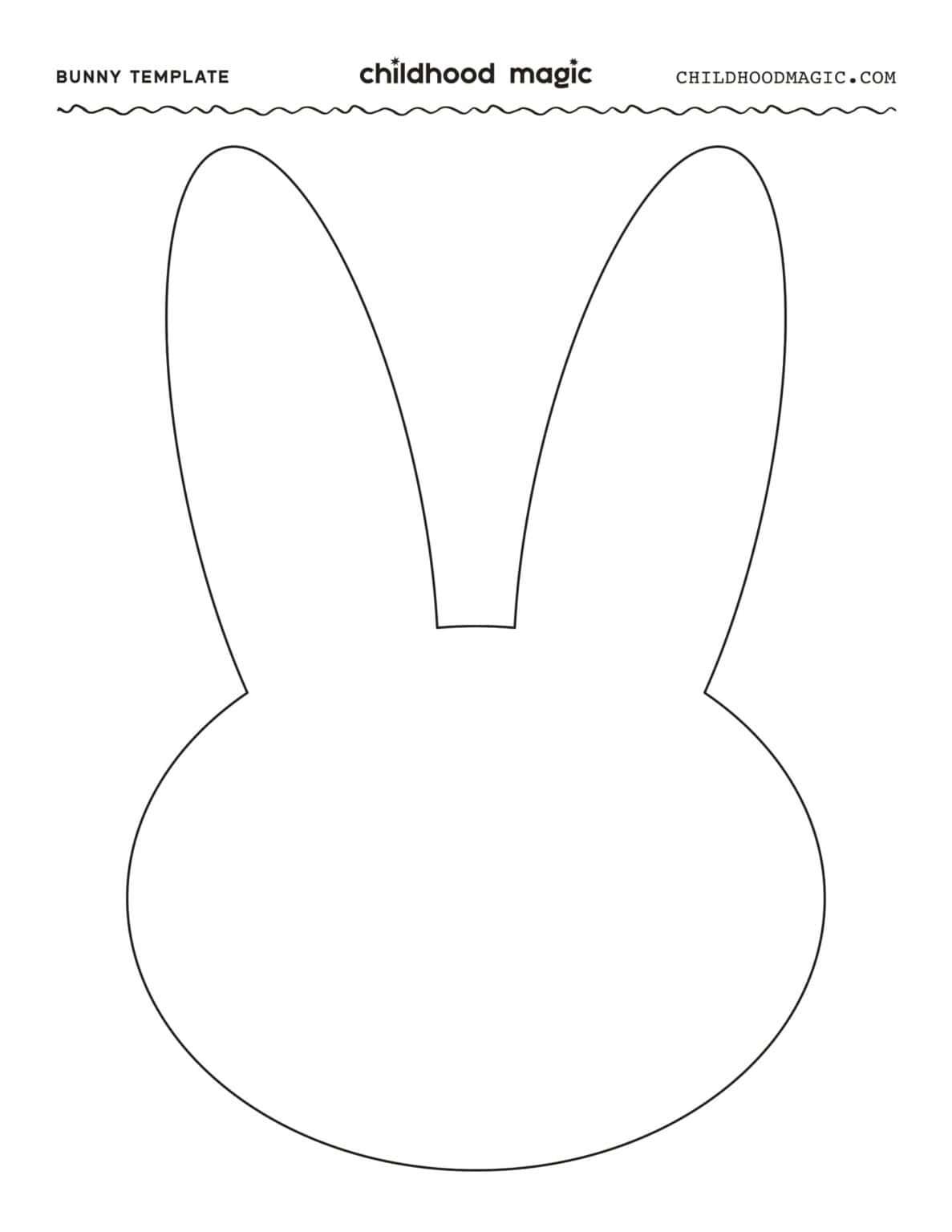 Easter Rabbit Template- Free Printable - Childhood Magic