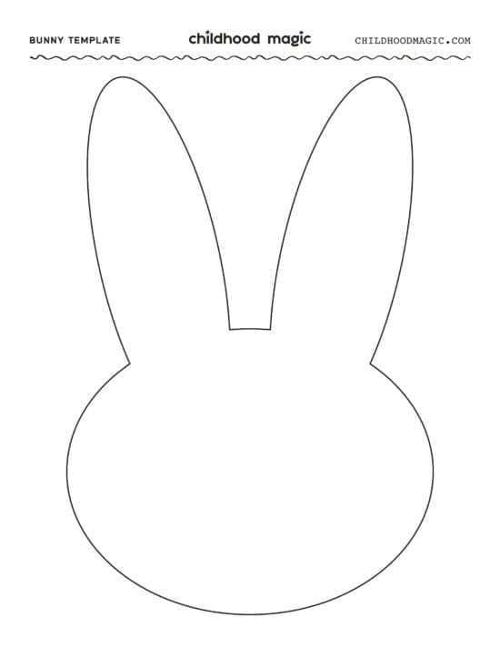 Easter Rabbit Template- Free Printable - Childhood Magic