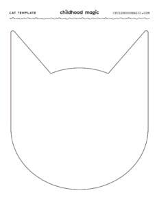 Cat Template- Printable Coloring Page - Childhood Magic