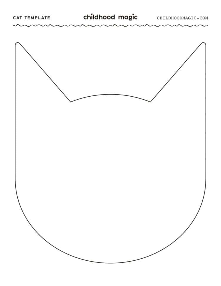 Cat Template- Printable Coloring Page - Childhood Magic