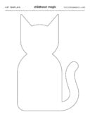 Cat Template- Printable Coloring Page - Childhood Magic