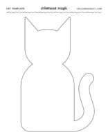 Cat Template- Printable Coloring Page - Childhood Magic