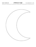 Moon Template- Free Printable Coloring Page - Childhood Magic