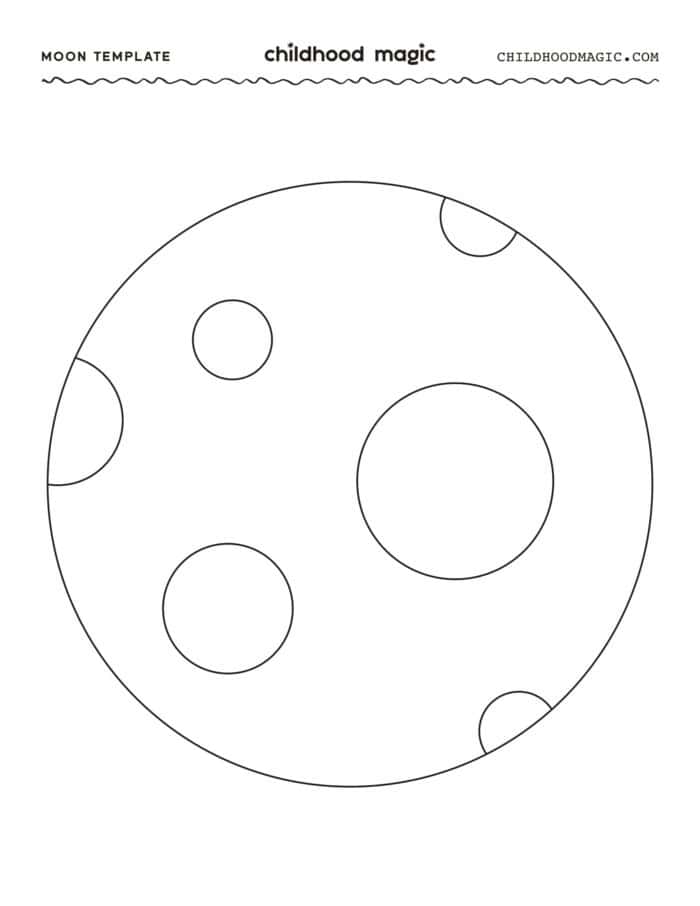 Moon Template- Free Printable Coloring Page - Childhood Magic