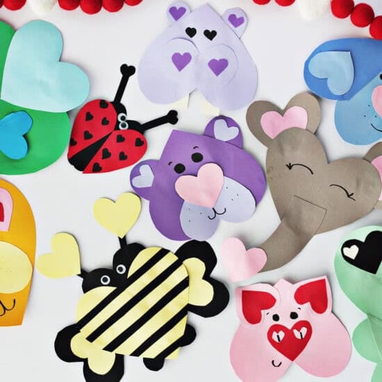 Heart Shaped Animals- 10 Easy Valentine's Day Craft Ideas - Childhood Magic