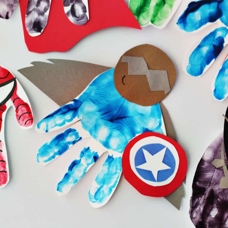 Super Hero Handprint Craft - Childhood Magic