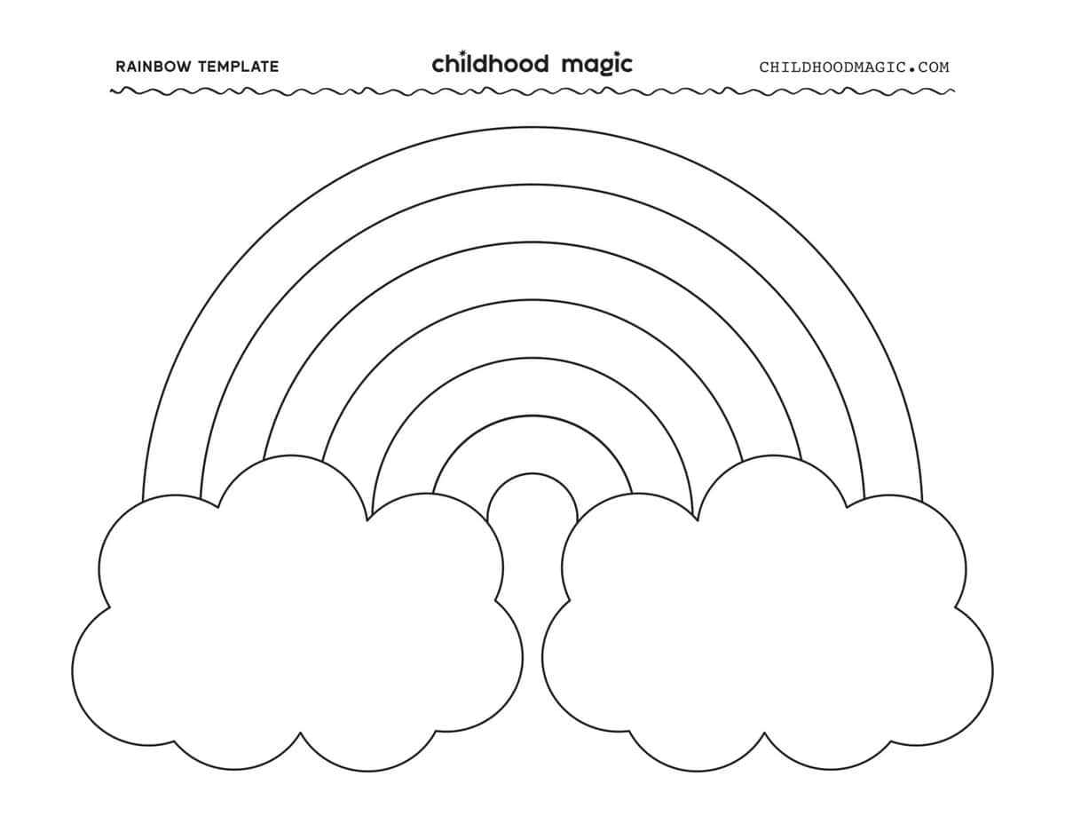 Rainbow Template- Free Printable Coloring Page - Childhood Magic