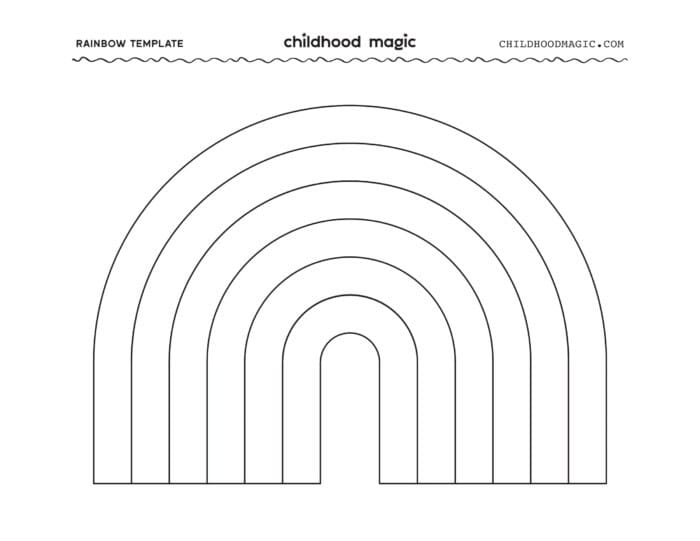 Rainbow Template- Free Printable Coloring Page - Childhood Magic
