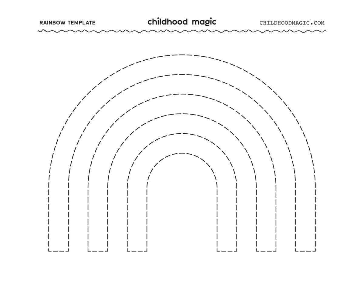 Rainbow Template- Free Printable Coloring Page - Childhood Magic