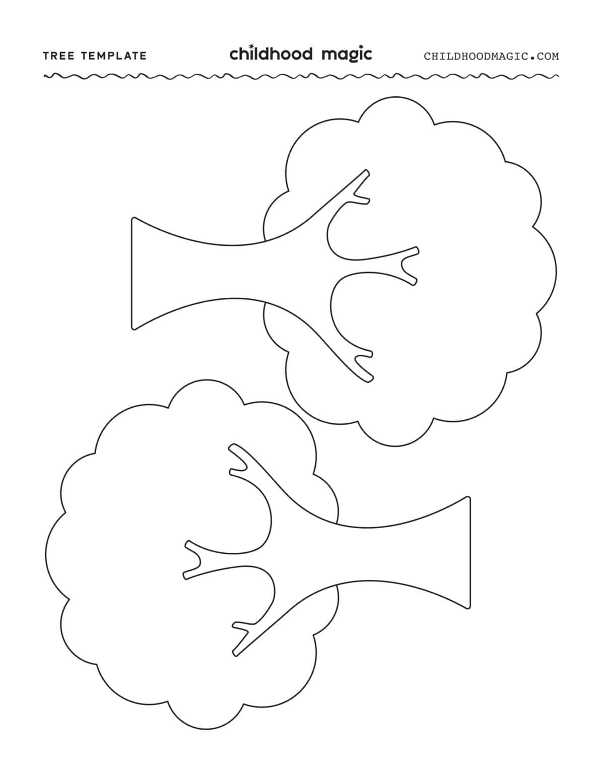 Tree Template- Free Printable - Childhood Magic