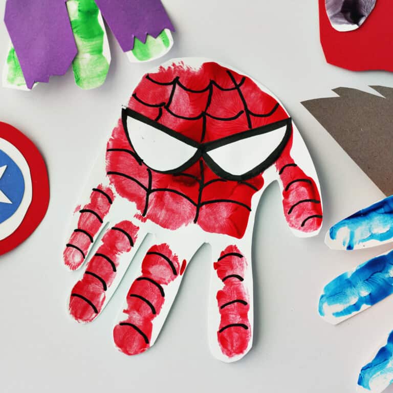 Super Hero Handprint Craft - Childhood Magic