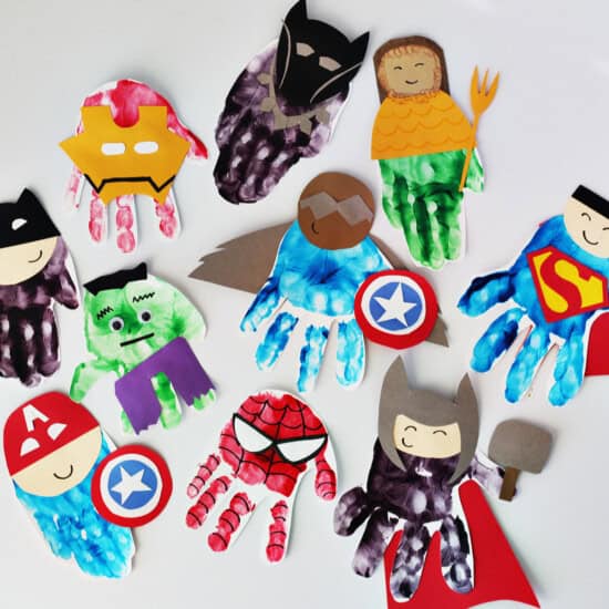 Super Hero Handprint Craft - Childhood Magic