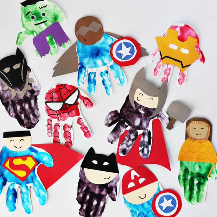 Super Hero Handprint Craft - Childhood Magic