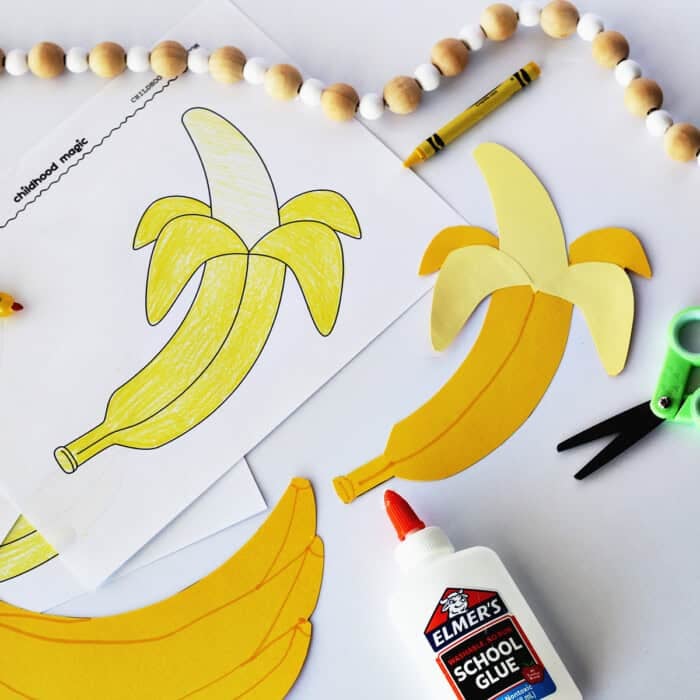 Banana Printable Template - Childhood Magic