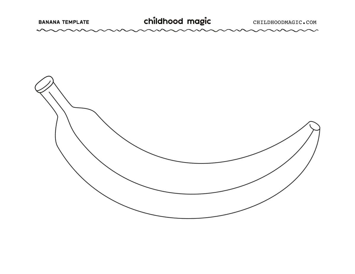 Banana Printable Template - Childhood Magic