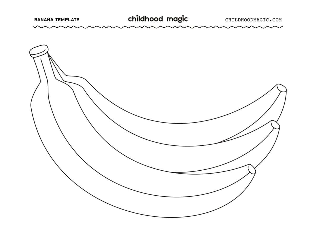 Banana Printable Template - Childhood Magic