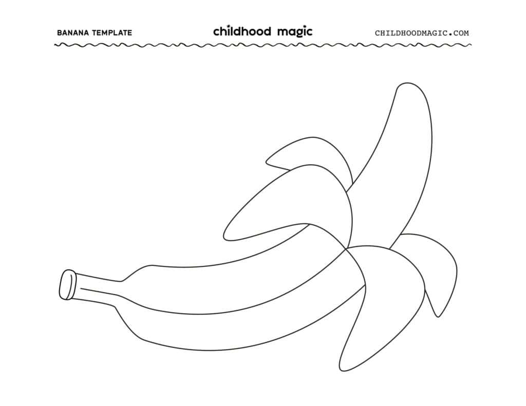 Banana Printable Template - Childhood Magic