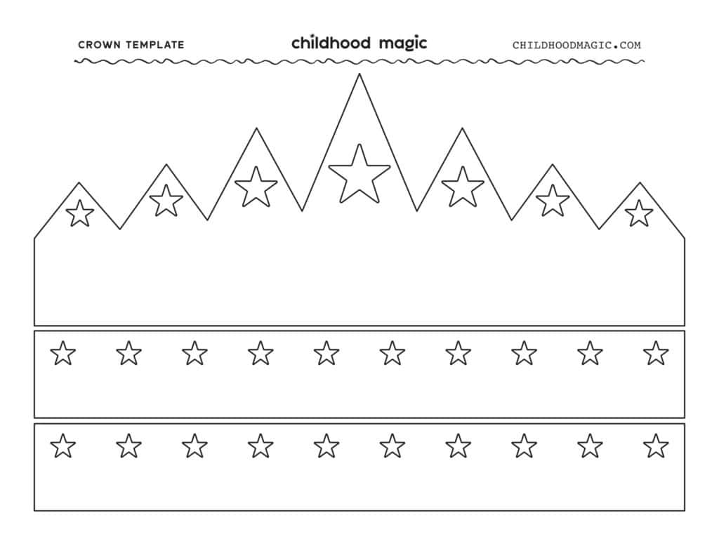 Printable Crown Template for Kids - Childhood Magic