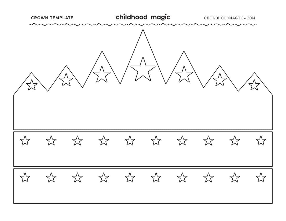 Printable Crown Template for Kids - Childhood Magic