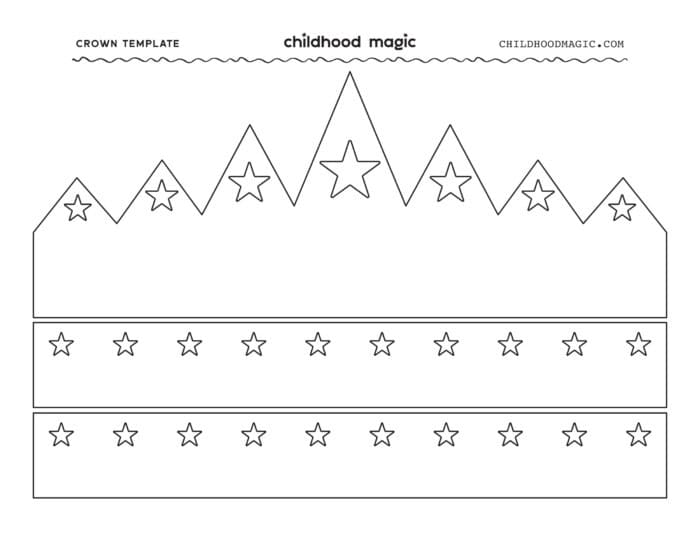 Printable Crown Template for Kids - Childhood Magic