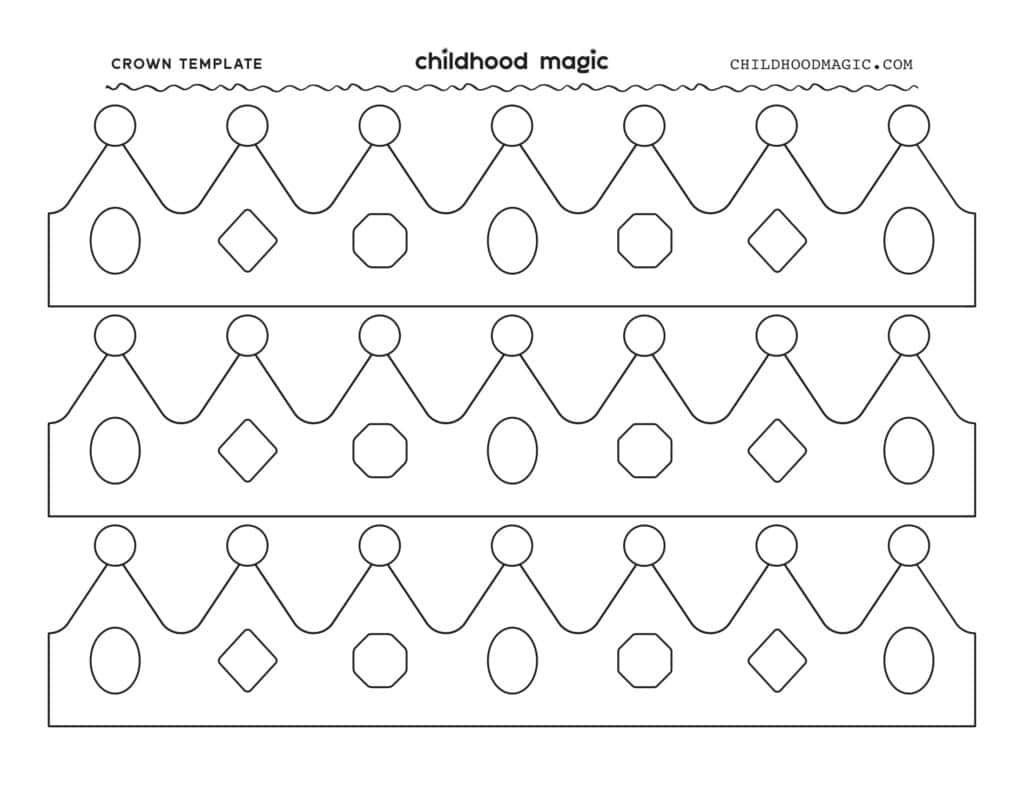 Printable Crown Template for Kids - Childhood Magic