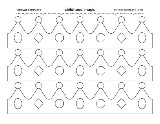 Printable Crown Template for Kids - Childhood Magic