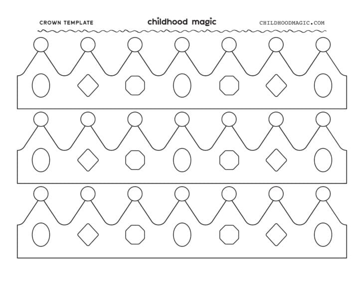 Printable Crown Template for Kids - Childhood Magic