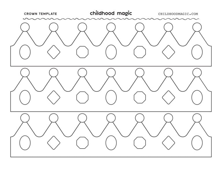 Printable Crown Template for Kids - Childhood Magic