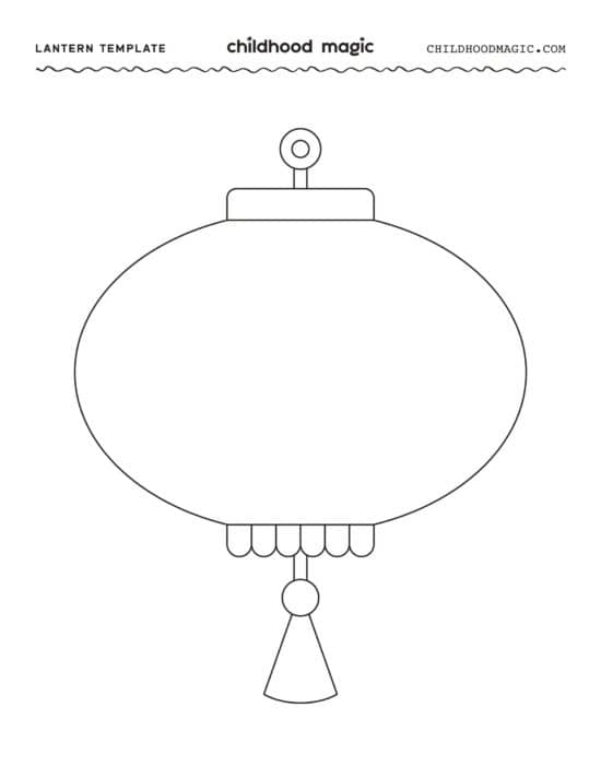 Lunar New Year Lantern Coloring Page and Craft - Childhood Magic