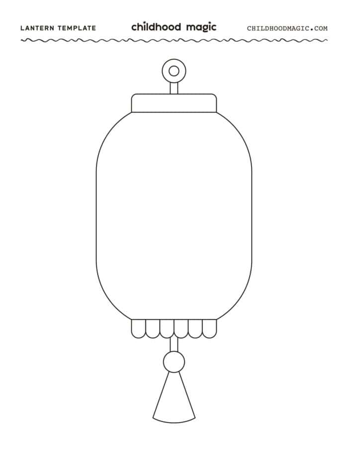 Lunar New Year Lantern Coloring Page and Craft - Childhood Magic