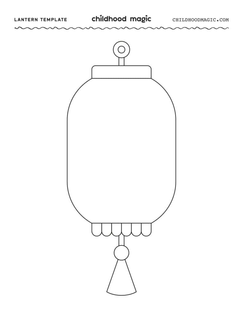 Lunar New Year Lantern Coloring Page and Craft - Childhood Magic