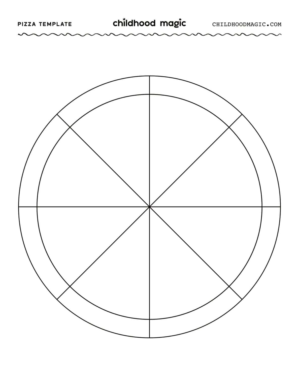 Paper Pizza- Free Printable Template - Childhood Magic