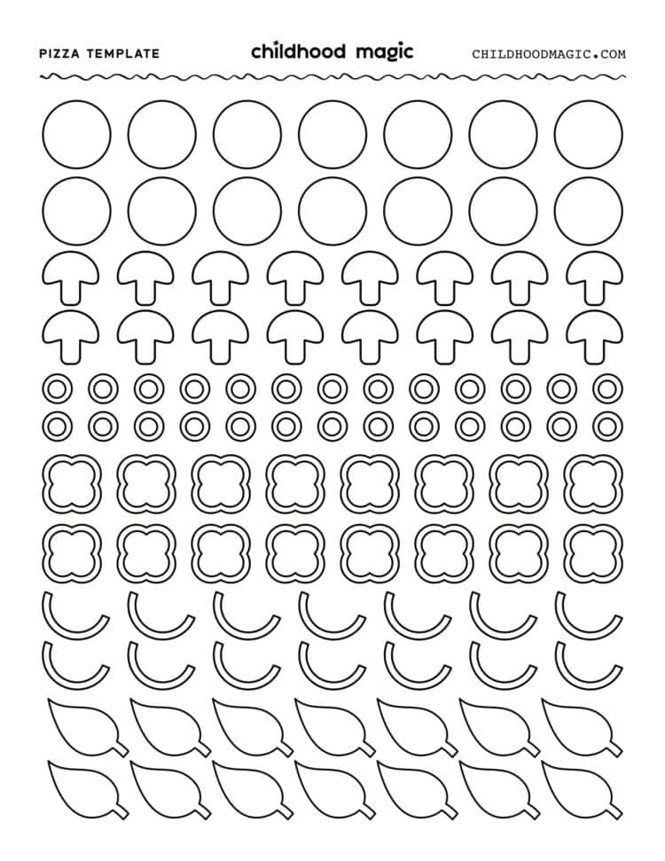 Paper Pizza- Free Printable Template - Childhood Magic