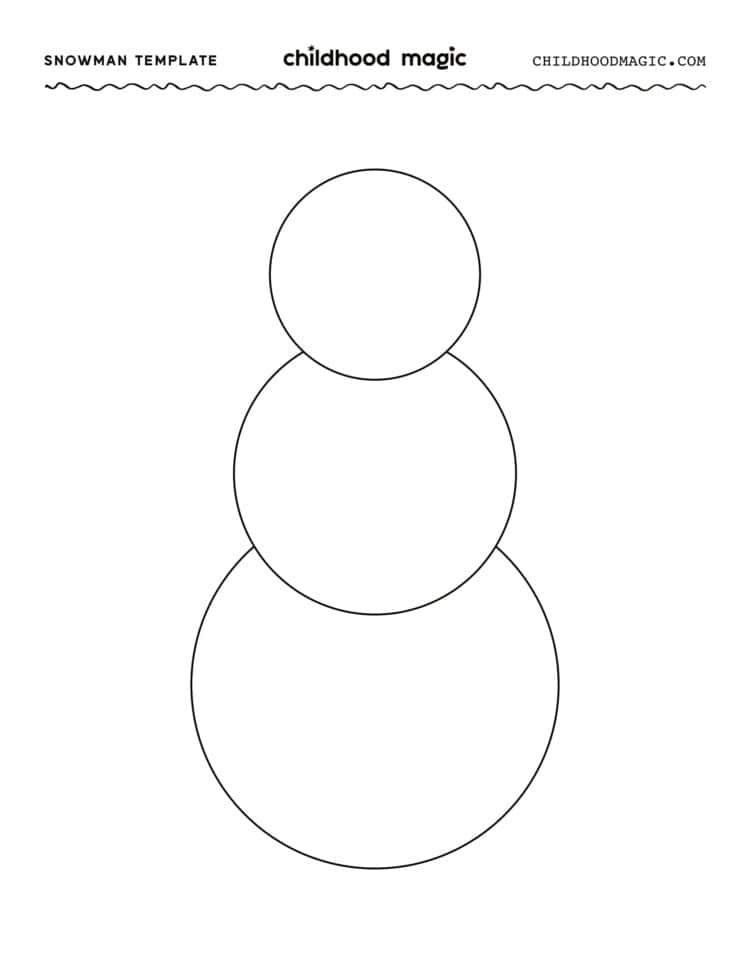 Snowman Template- Free Printable - Childhood Magic