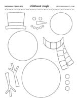 Snowman Template- Free Printable - Childhood Magic