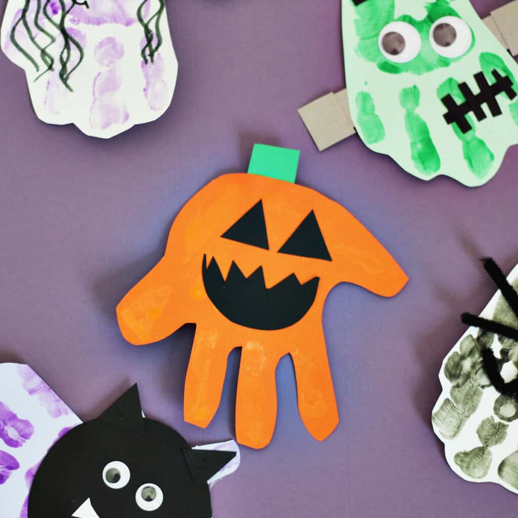 Halloween Handprint Crafts - Childhood Magic