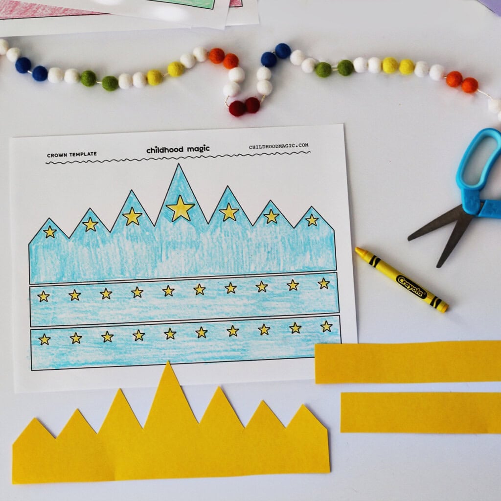 Printable Crown Template for Kids - Childhood Magic
