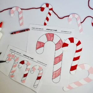 Candy Cane Template- Free Printable - Childhood Magic