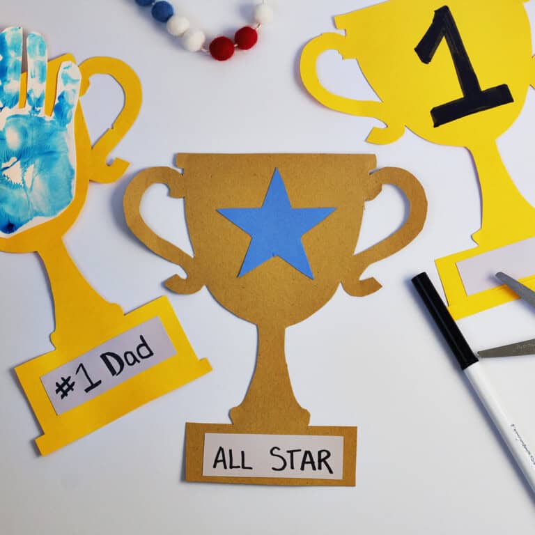 Trophy Template- Free Printable and Father's Day Craft - Childhood Magic