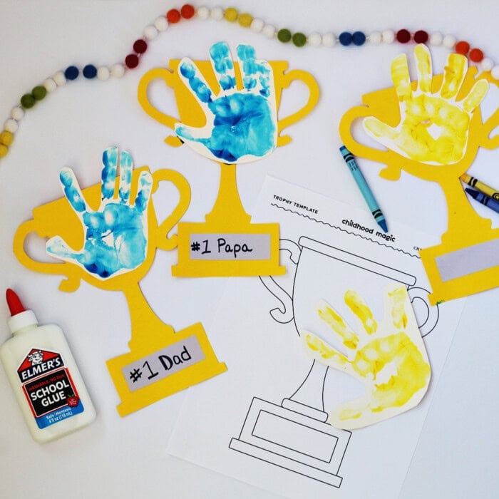 Trophy Template- Free Printable and Father's Day Craft - Childhood Magic