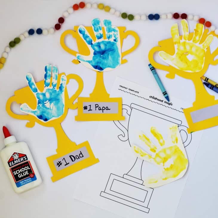 Trophy Template- Free Printable and Father's Day Craft - Childhood Magic