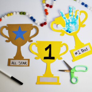 Trophy Template- Free Printable and Father's Day Craft - Childhood Magic