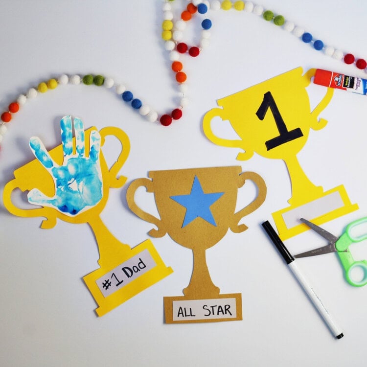 Trophy Template- Free Printable and Father's Day Craft - Childhood Magic