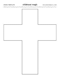 Cross Template- Free Printable - Childhood Magic