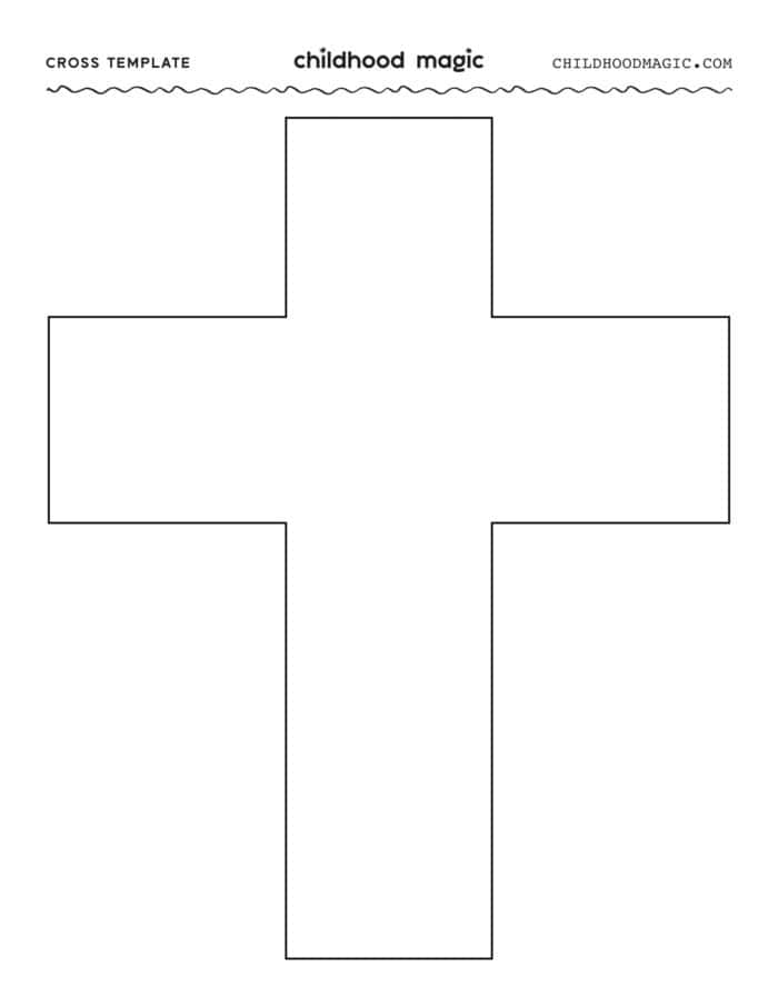 Cross Template- Free Printable - Childhood Magic